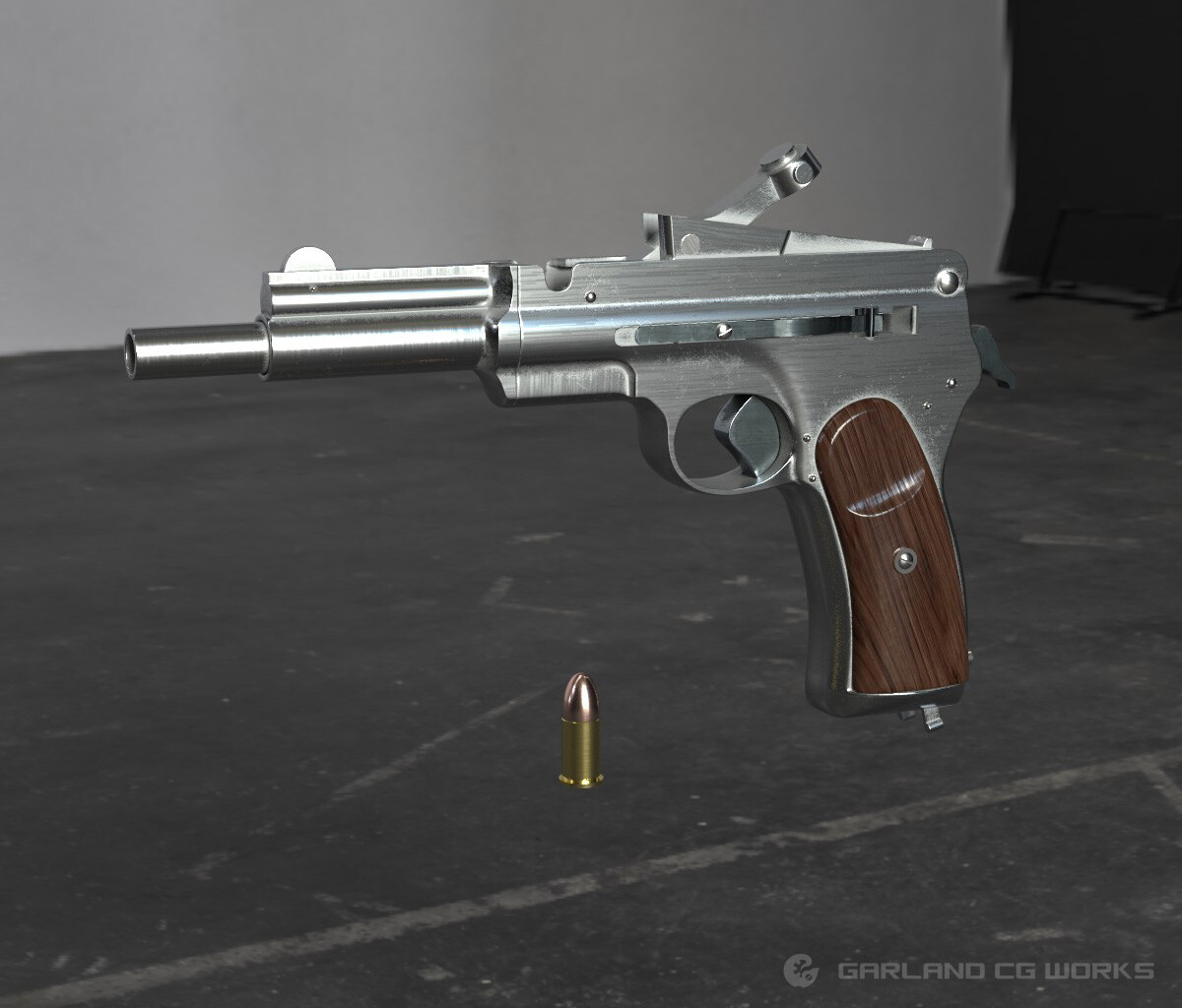 ArtStation - C.J.Ehbets' GasOperation Pistol 1897 Prototype