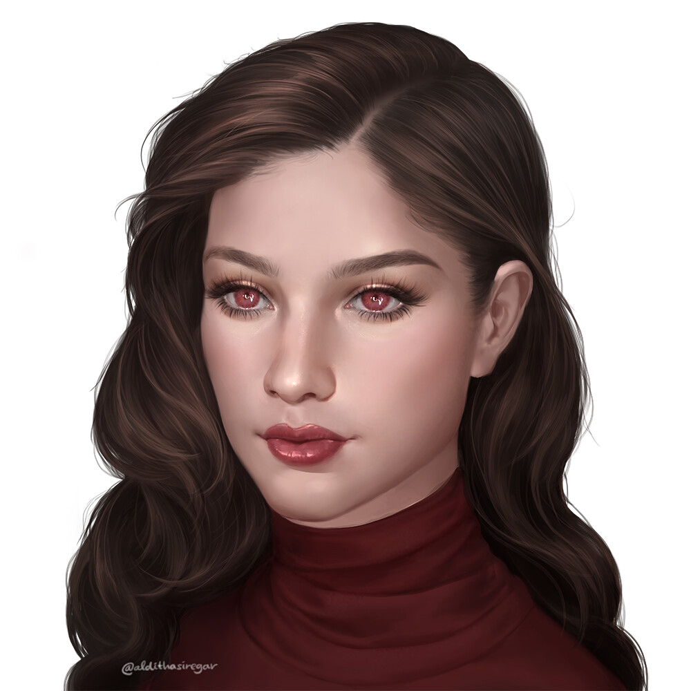 ArtStation - Red Eyed Woman