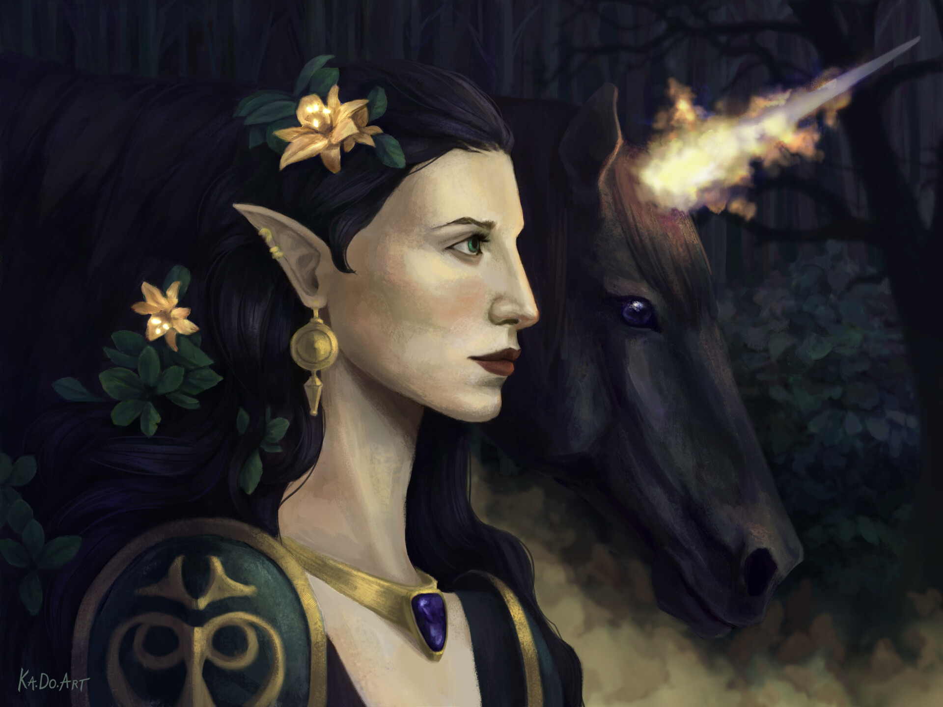 ArtStation - Elven Sorceress