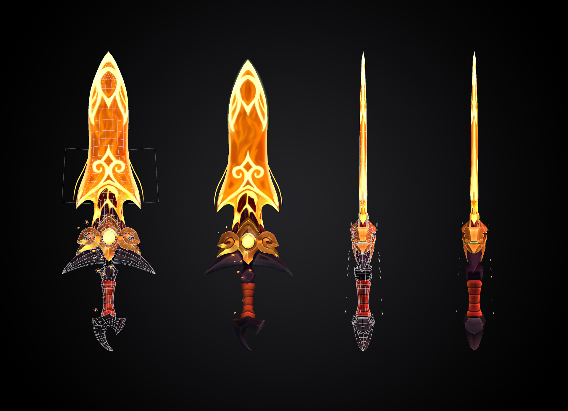 Rubén Caballero - Infernal Shen's sword - League of Legends fan art