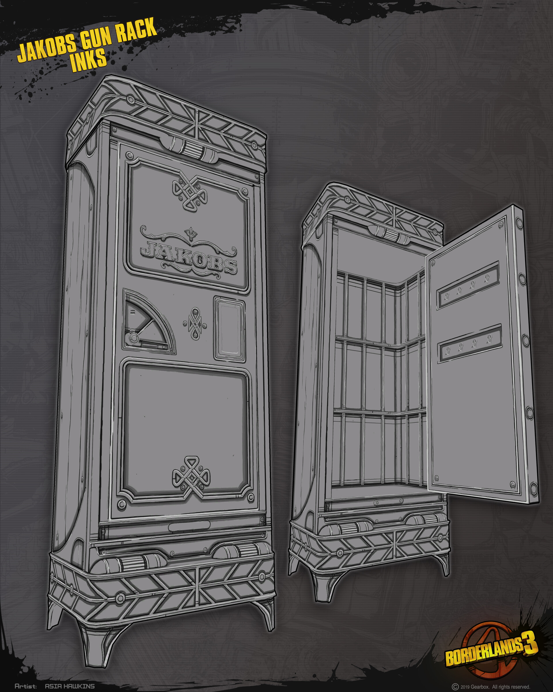 Asia Rendon - Jakobs Gun Rack - Borderlands 3