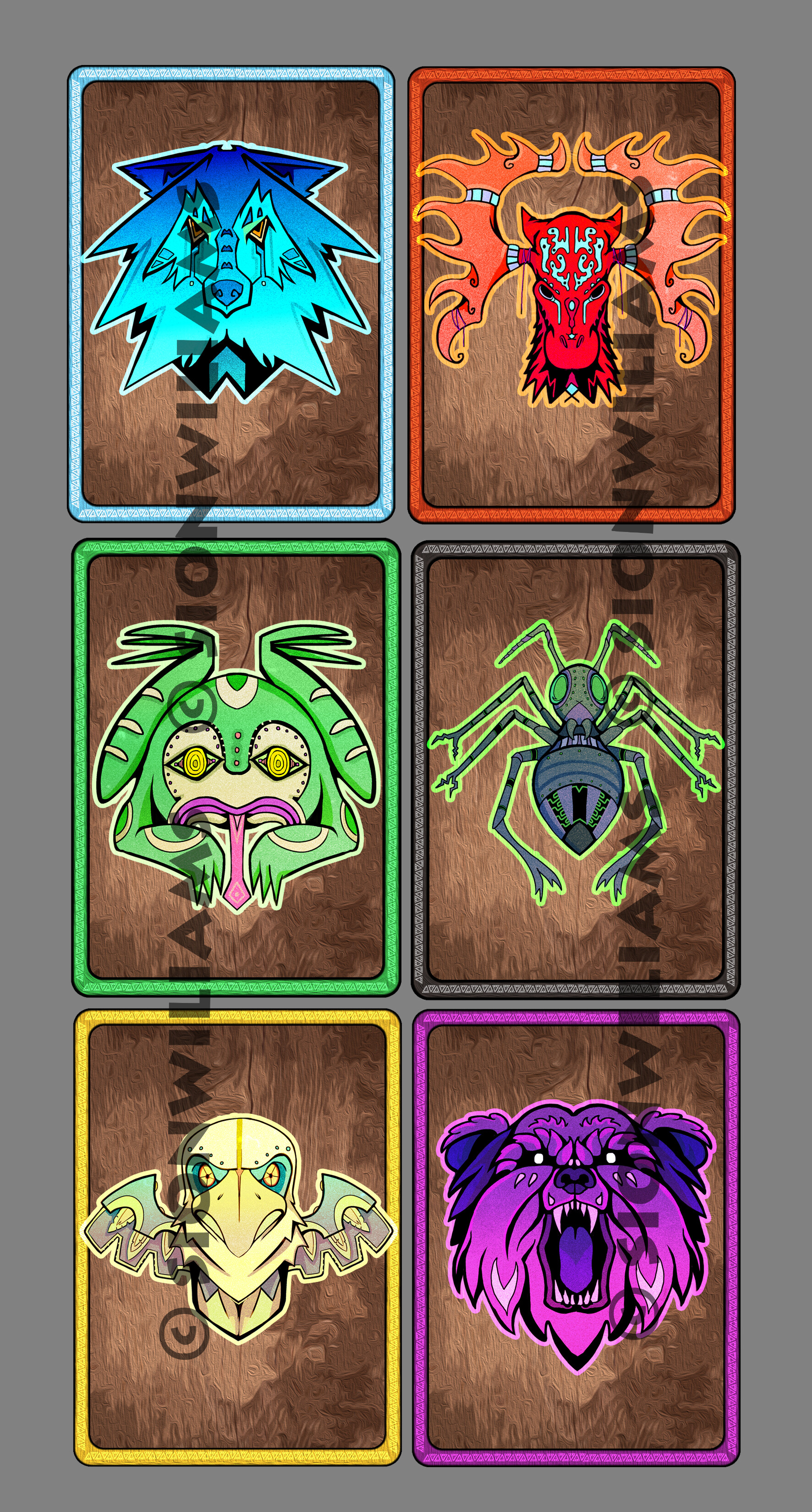 Sion Williams - Totem Card game Cards and logo
