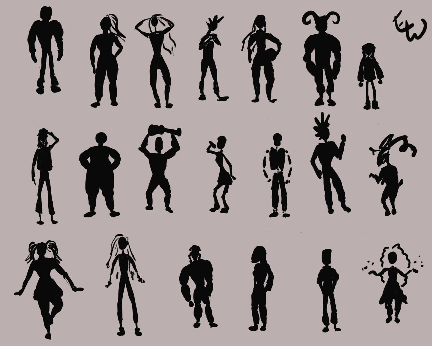 ArtStation - Character Study Silhouette