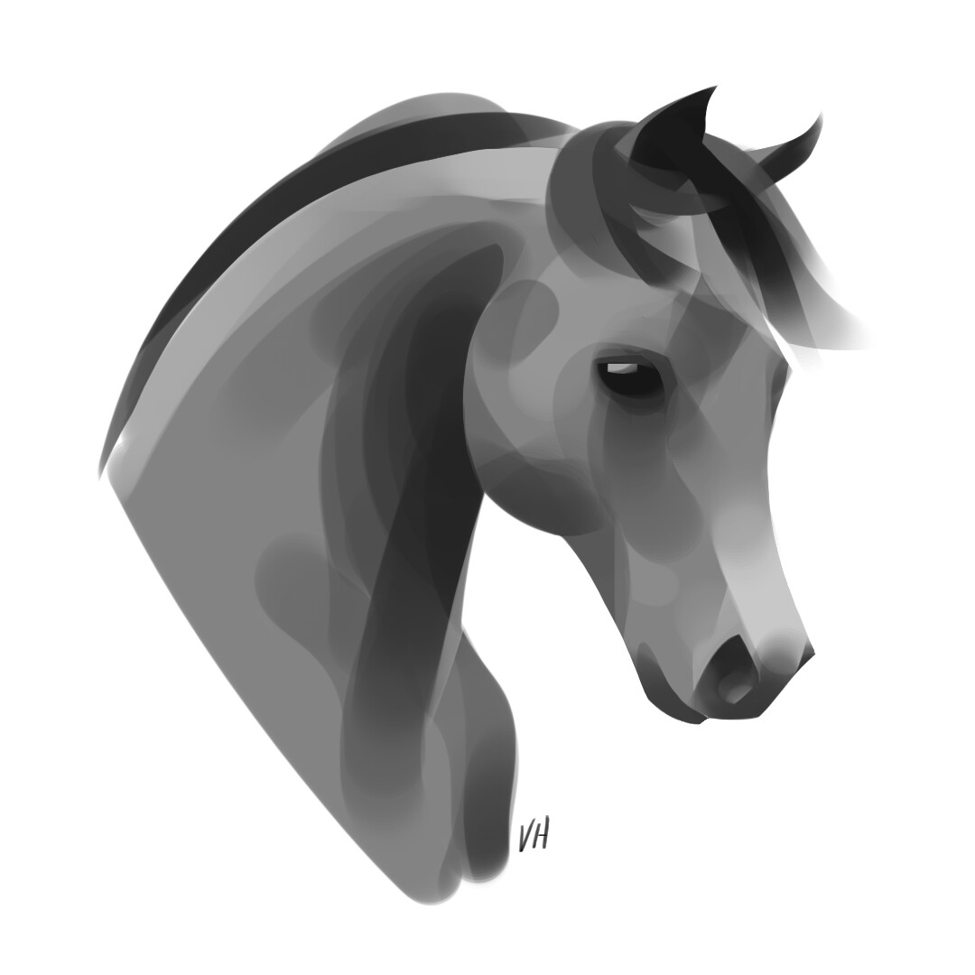 how to digitally draw a horse