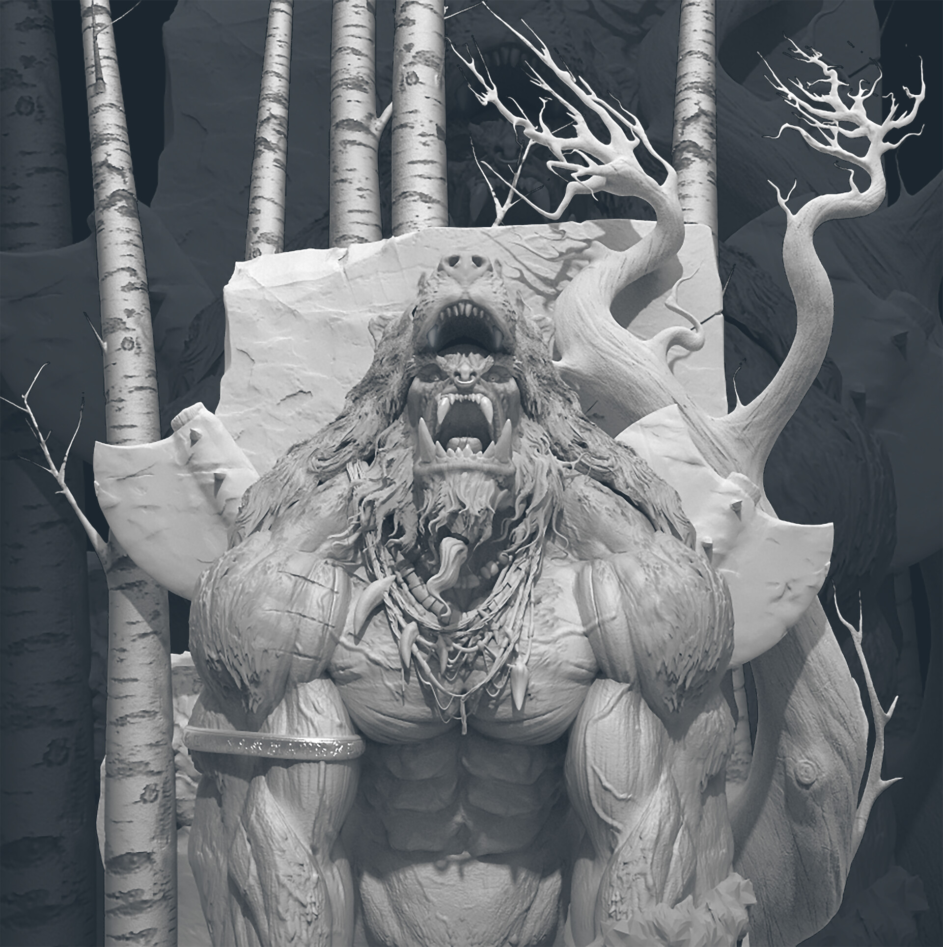 ArtStation - "Kargan" mighty orc of bear blood clan