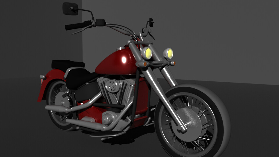 ArtStation - Red motorcycle