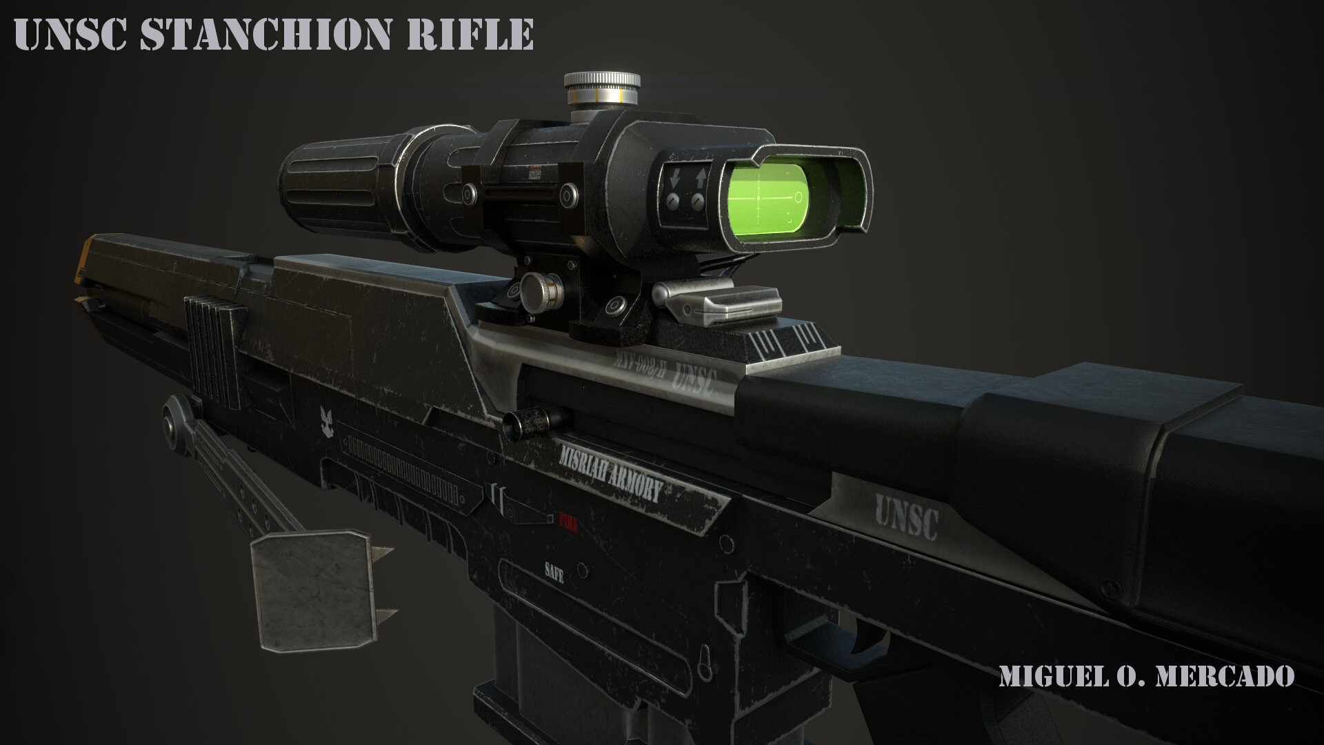 ArtStation - Halo M99A2S3 Stanchion Rifle Textured
