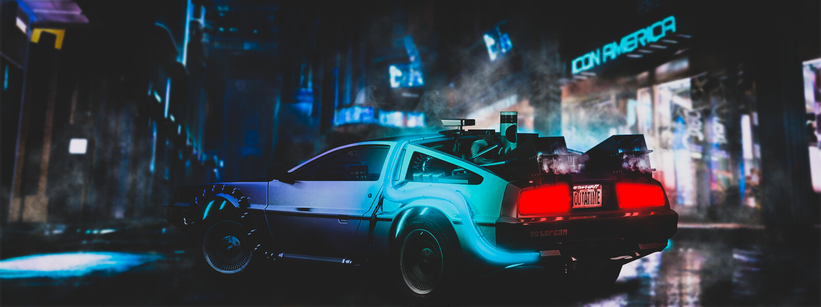 ArtStation - Delorean DMC-12 Cyberpunk
