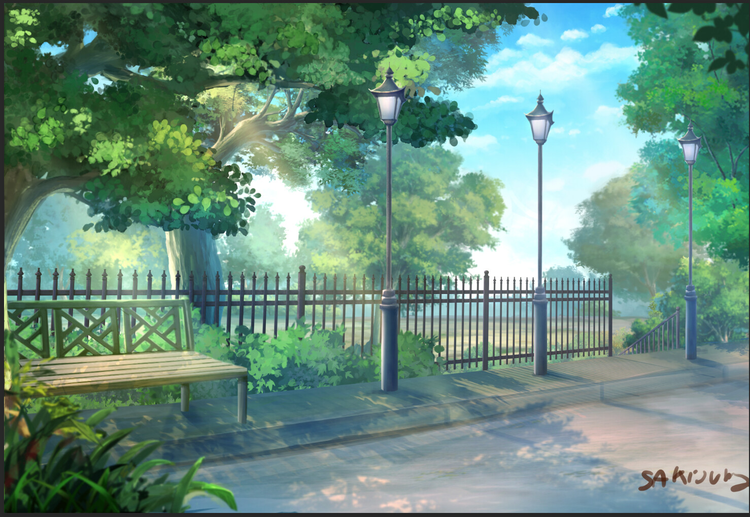 Anime Park Background