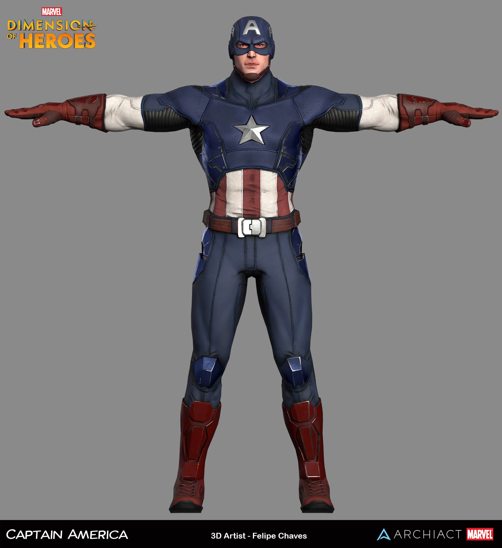 Felipe Chaves - Captain America - MARVEL Dimension of Heroes