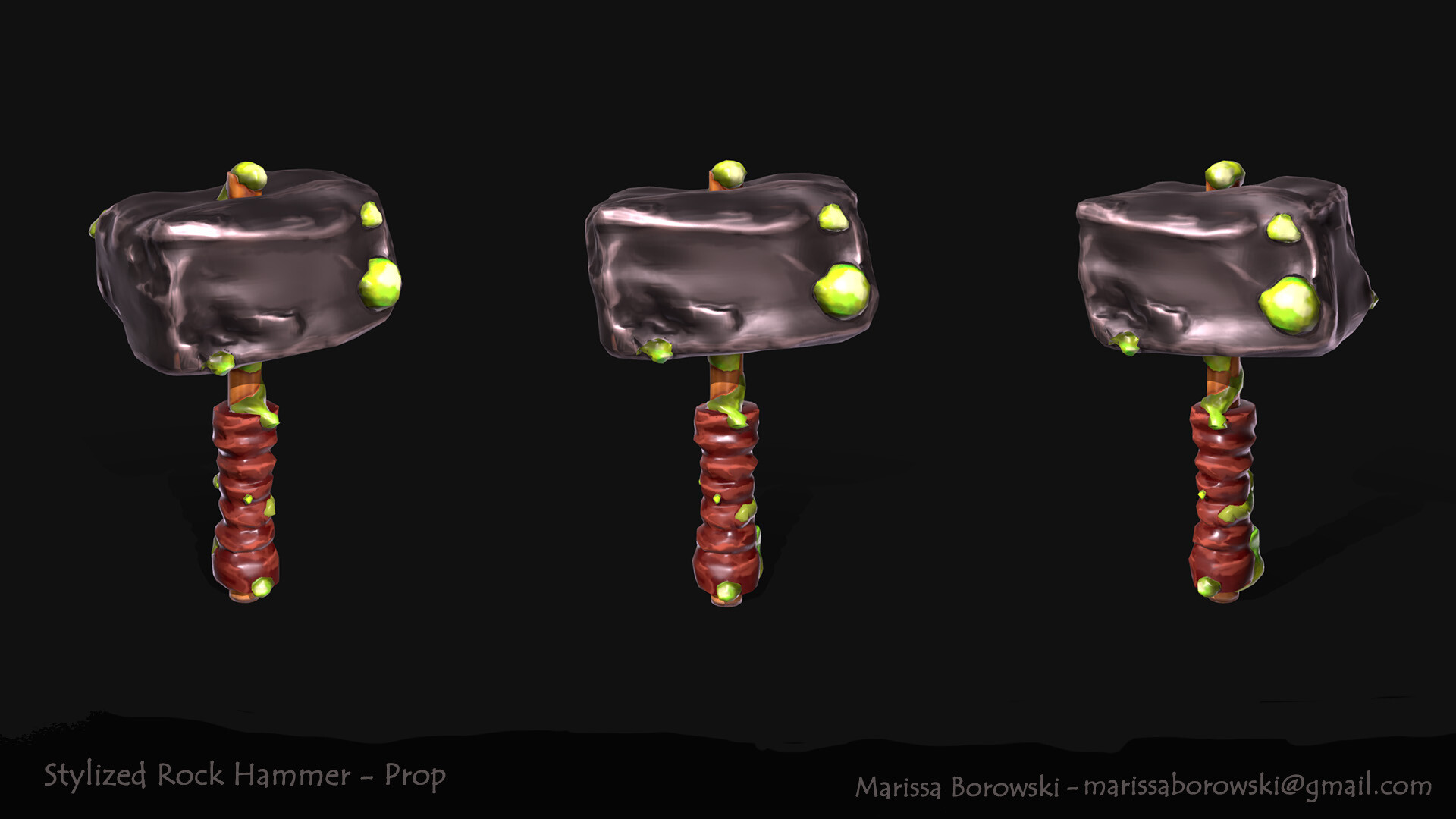 ArtStation - Stylized Rock Hammer Prop