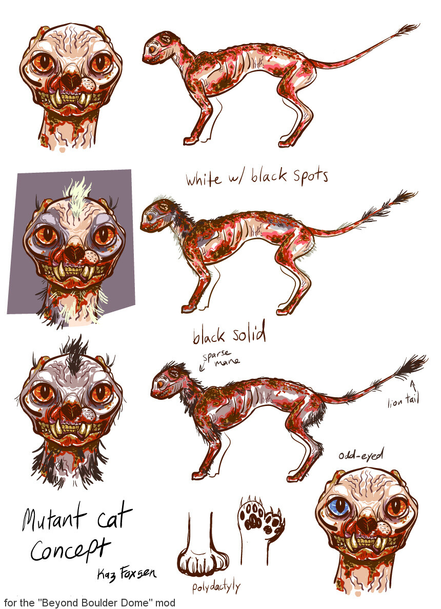 ArtStation - Ghoul Cat Concepts