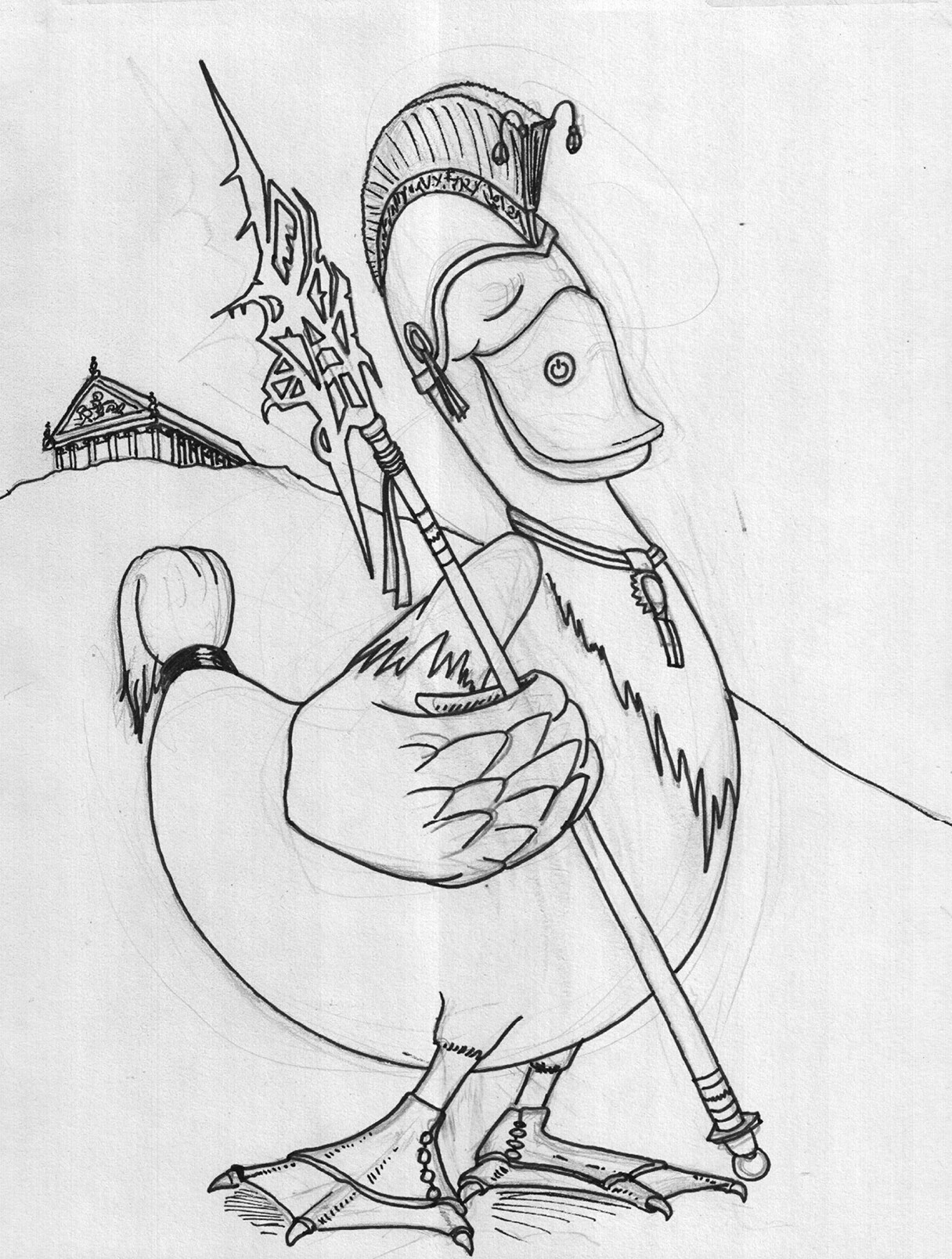 ArtStation - Goose warrior (Oie de combat)