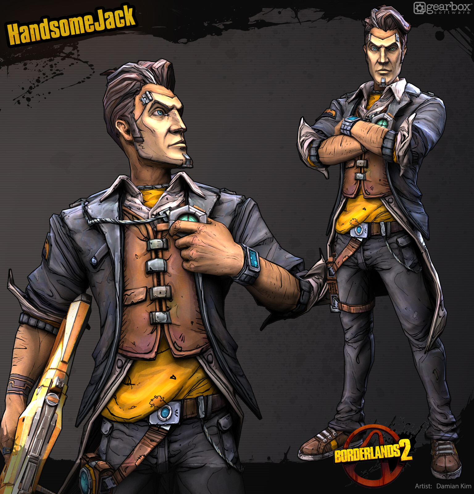 Damian Kim - Borderlands 2:HandsomeJack–Character Art