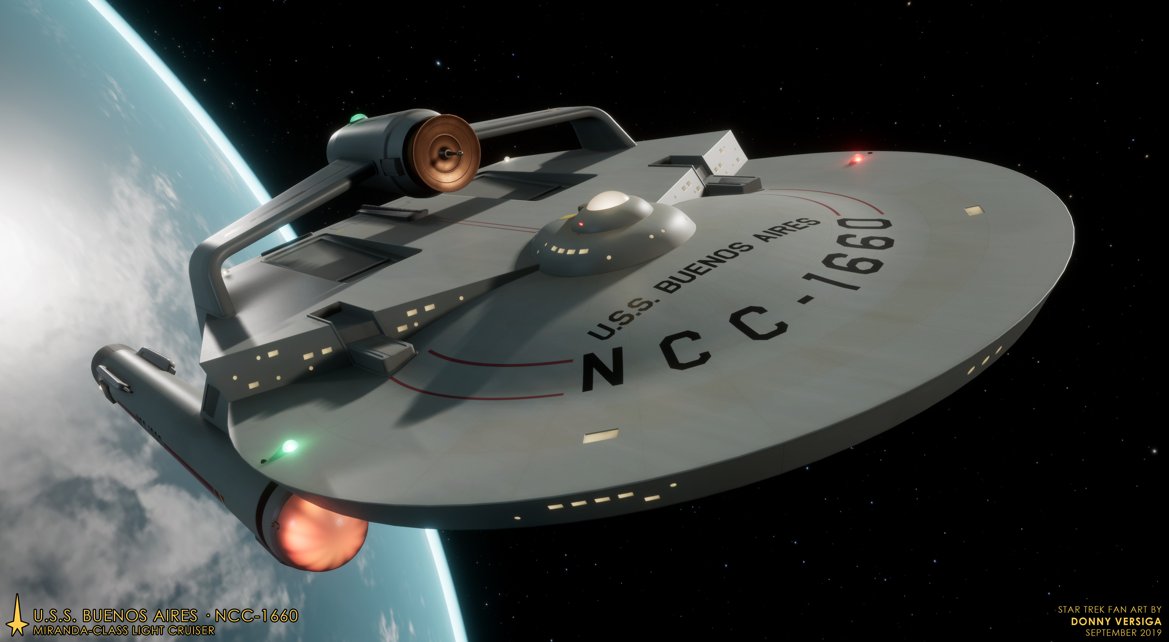 Donny Versiga - U.S.S. Buenos Aires NCC-1660 -- Miranda Class Light Cruiser