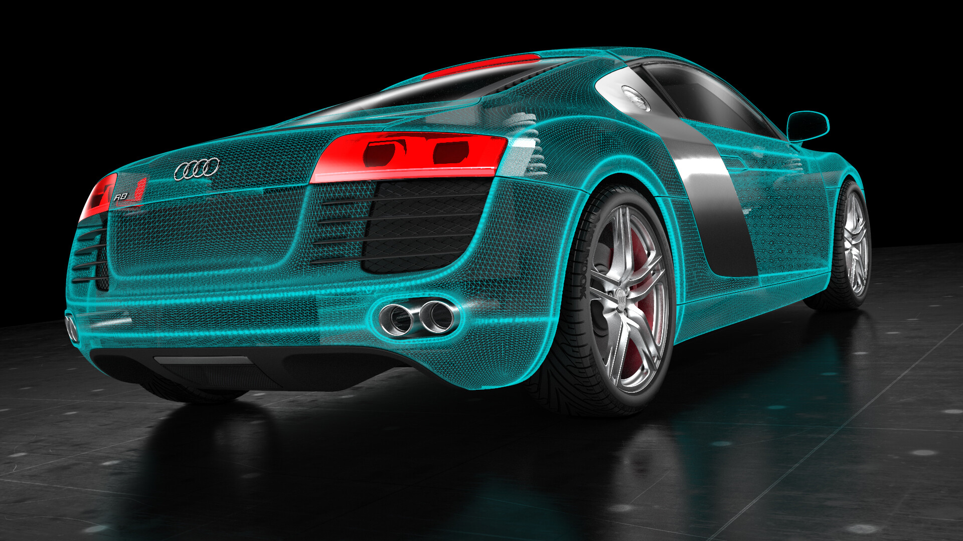 ArtStation - Audi R8 WIREFRAME VERSION