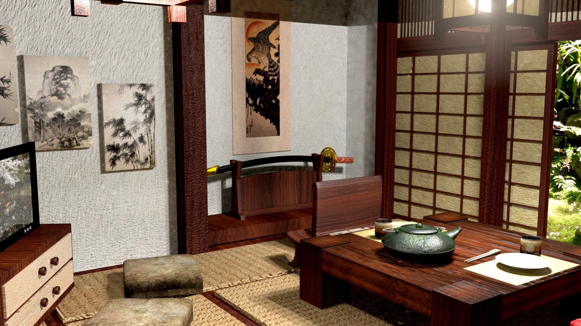 ArtStation - Environment: Kyoto room