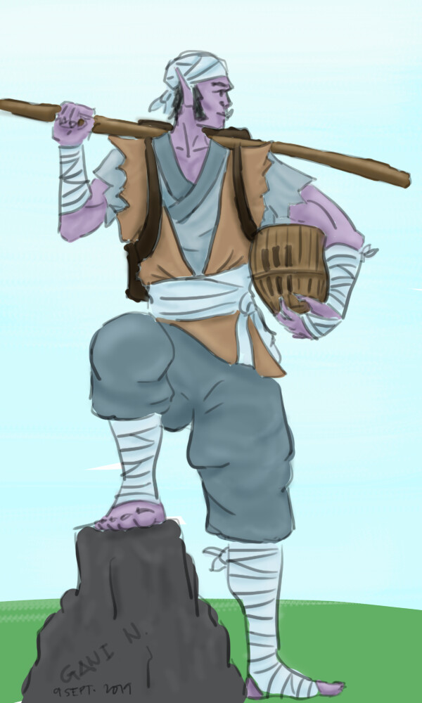 ArtStation - Half-Orc Monk (2019)