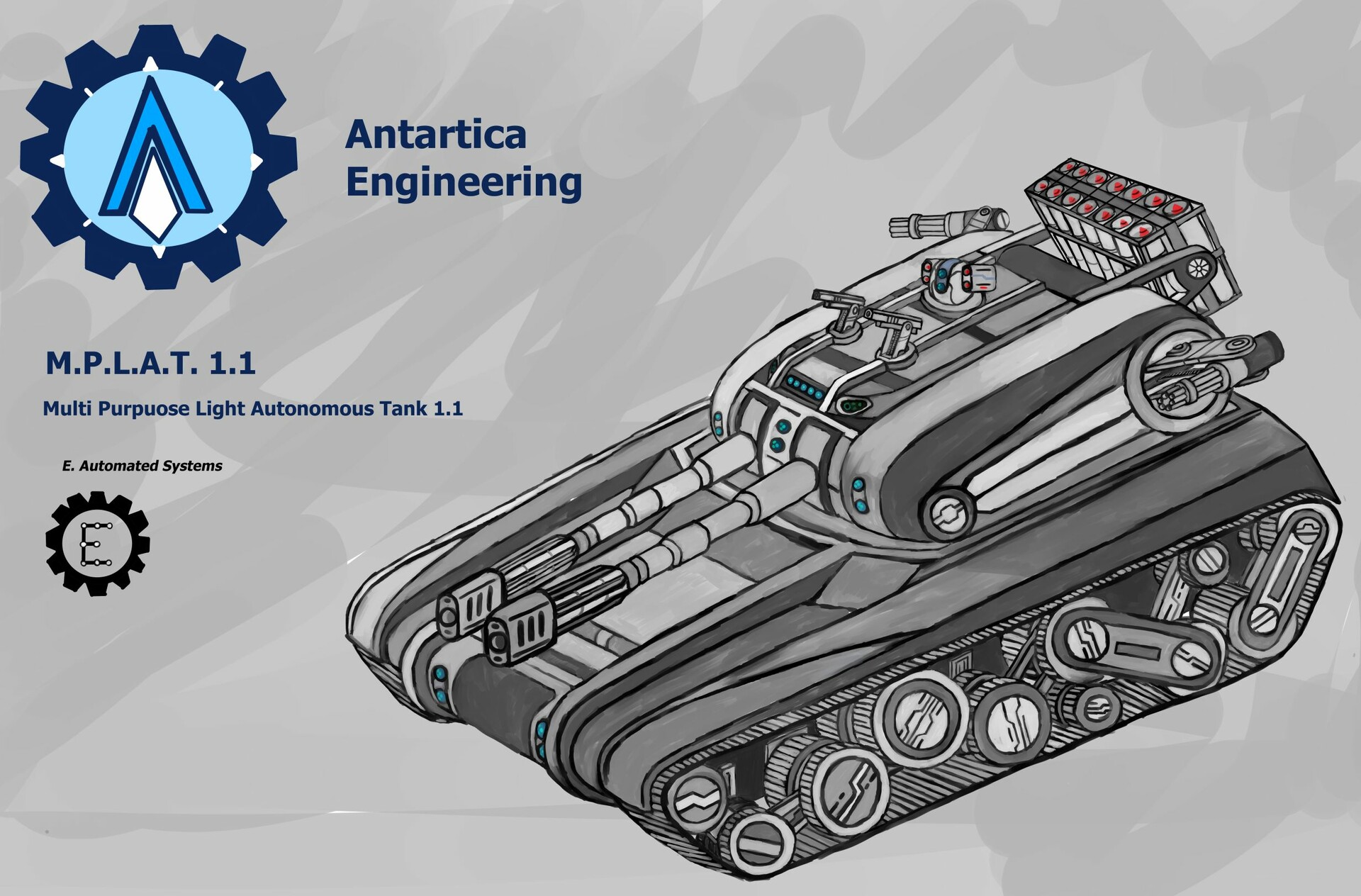 ArtStation - Antartica Drone light tank concept