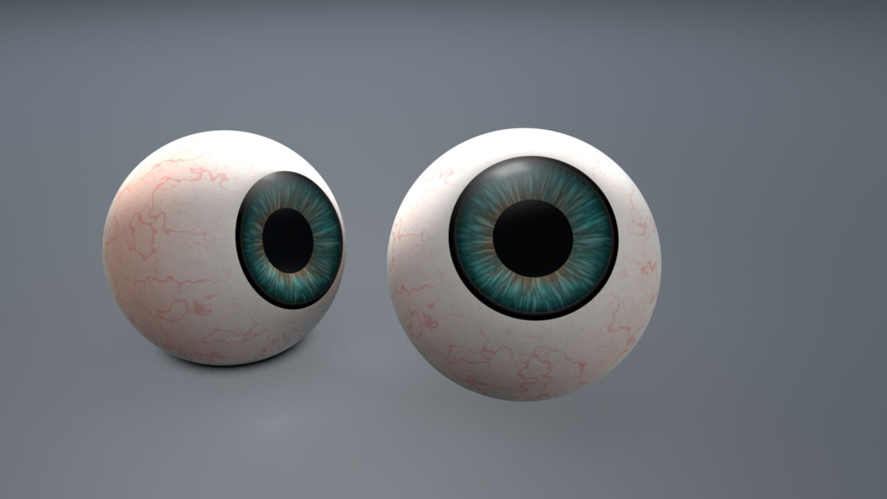 ArtStation - CINEMA 4D - Model and Texture a 3D eyeball.