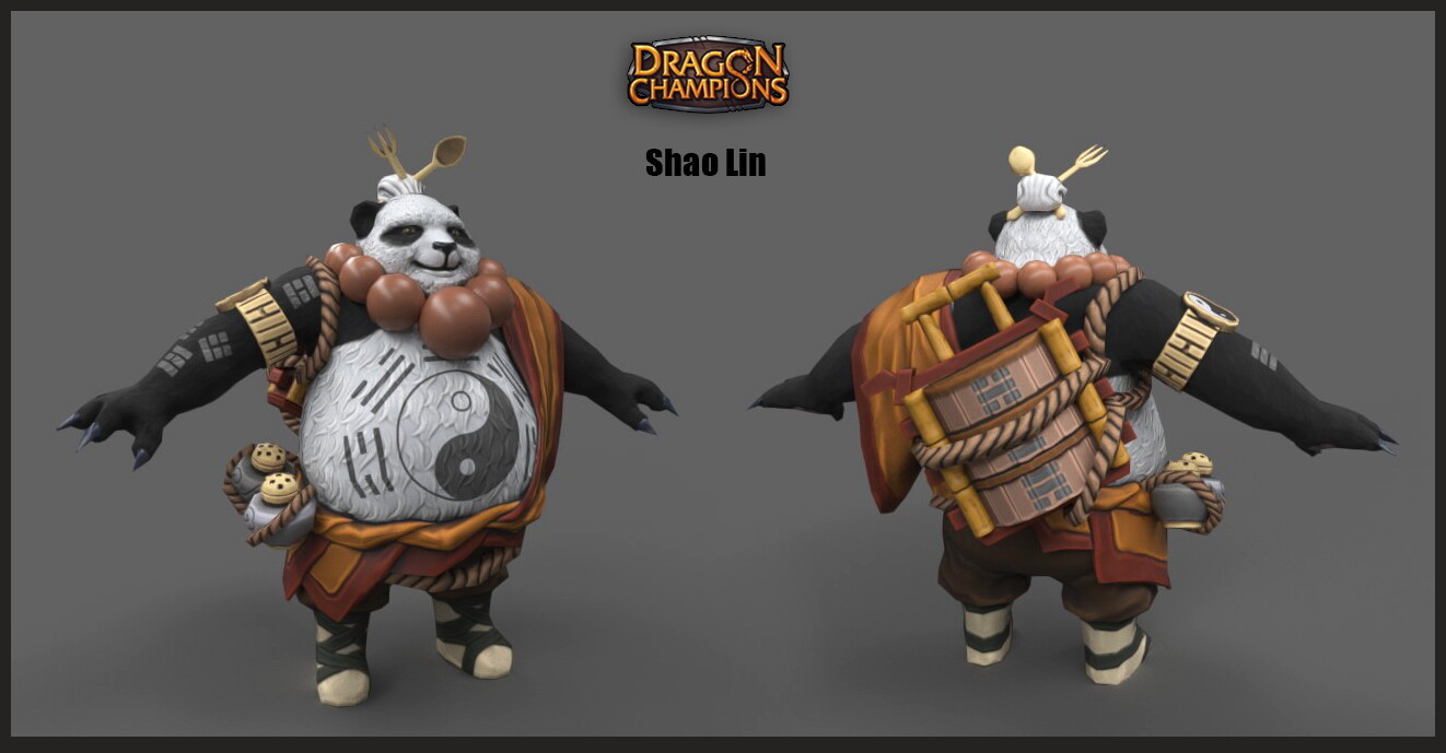 ArtStation - Shao Lin for "Dragon Champions"