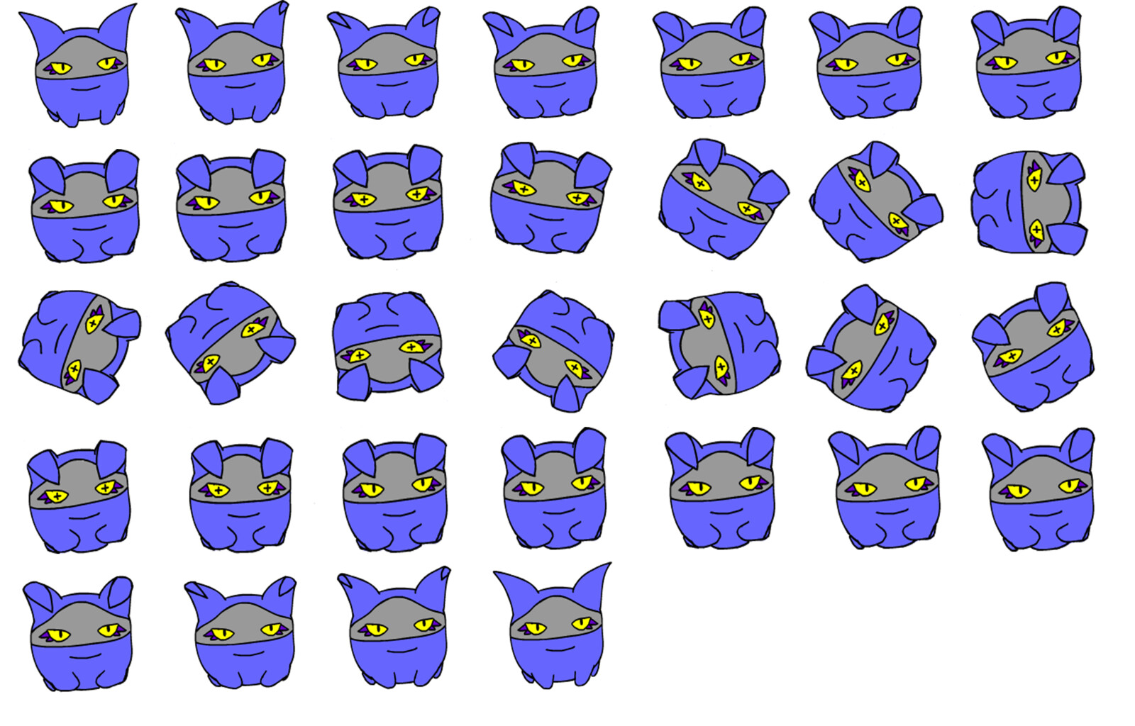 Nisha Sall - Unslyths of The Dead - Sprite Sheets