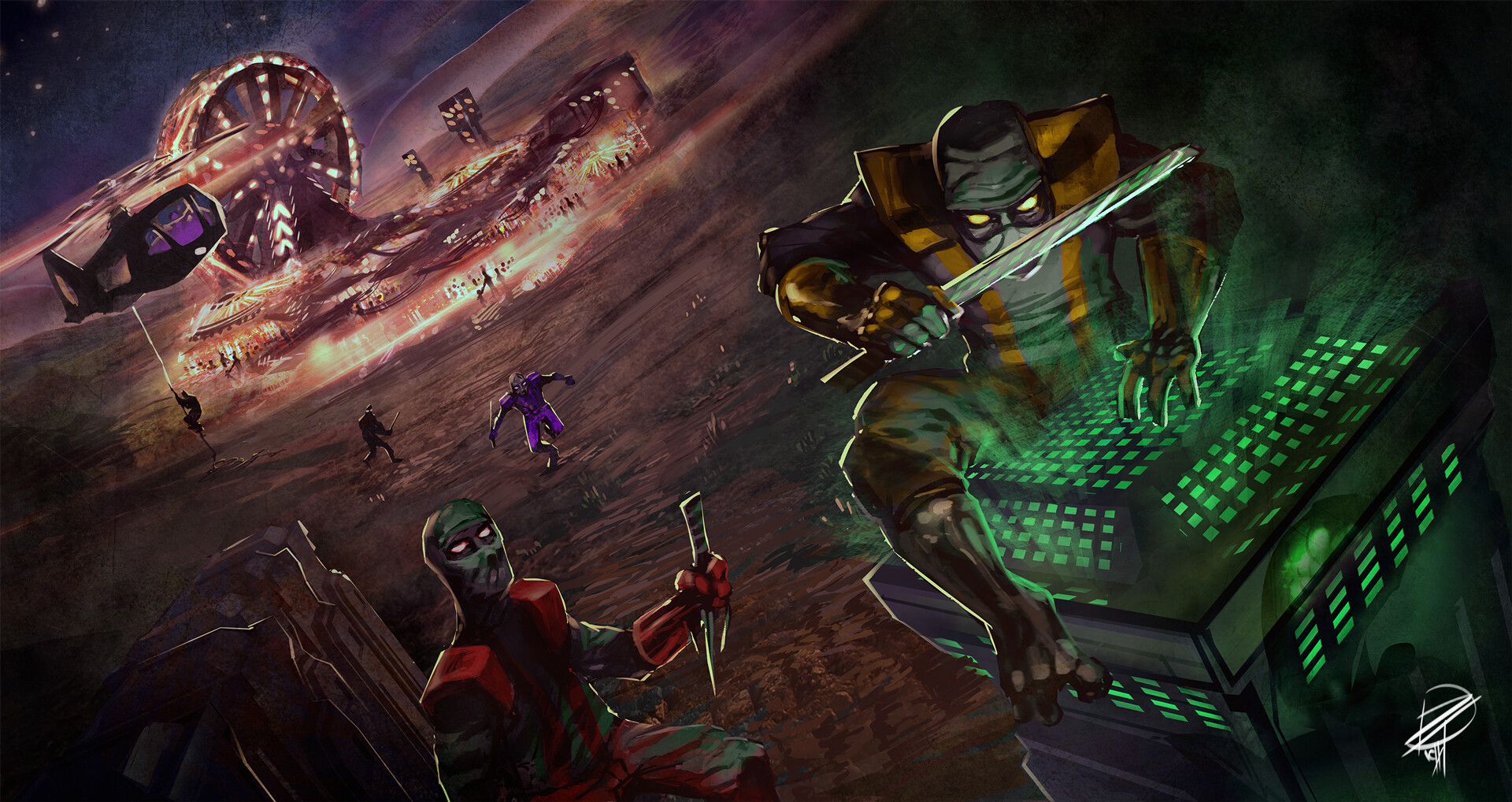 ArtStation - Ninjas N' Aliens