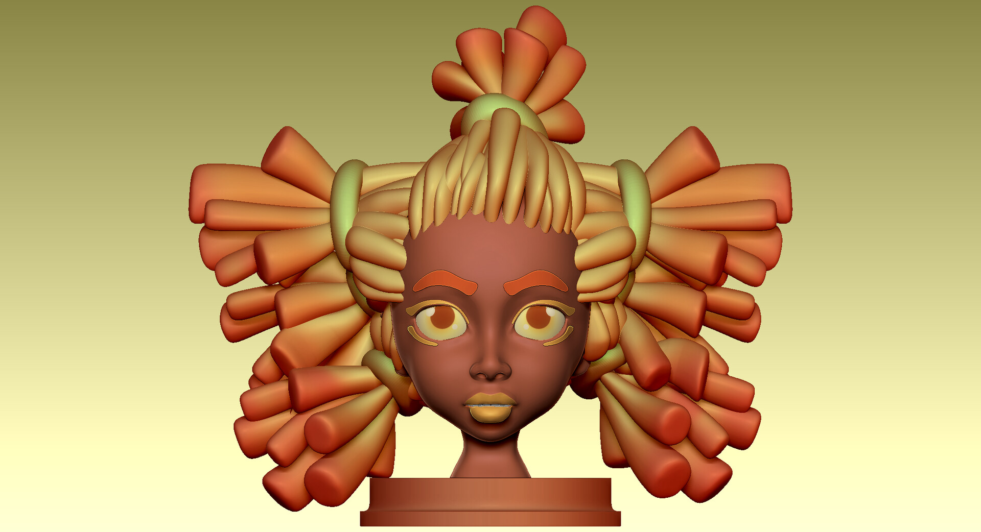 ArtStation - girlHeadSculpt_M_polyPaint