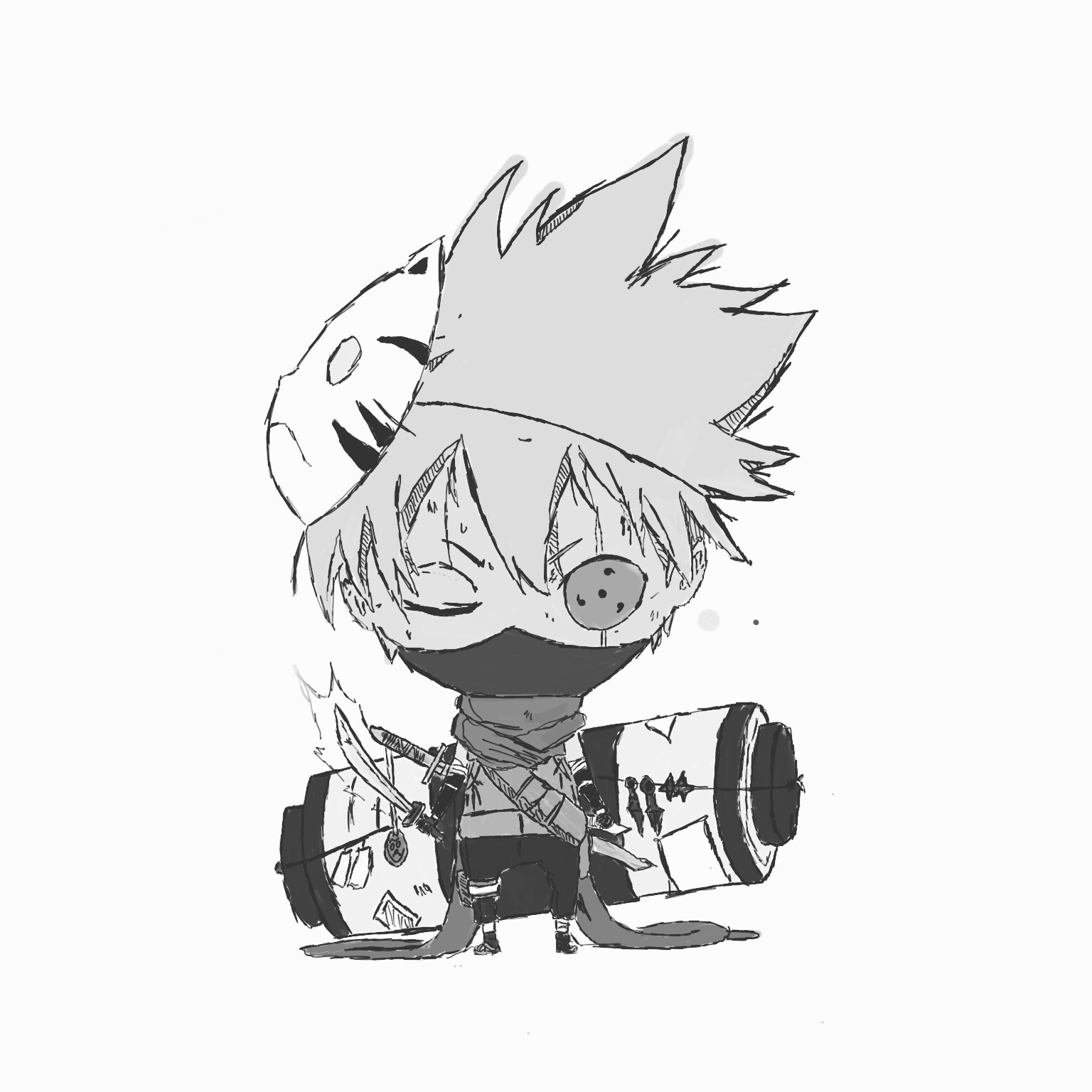 how to draw kakashi anbu black ops