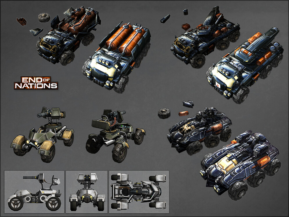 ArtStation - Vehicles modeled for End of Nations