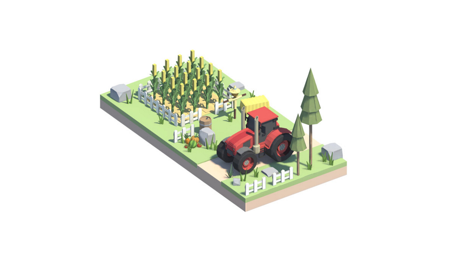 ArtStation - Low Poly Farming
