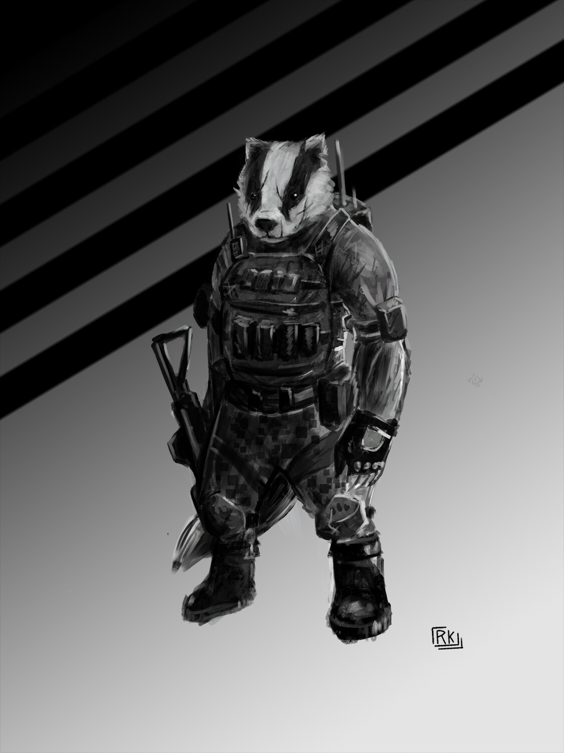ArtStation - Badger Soldier