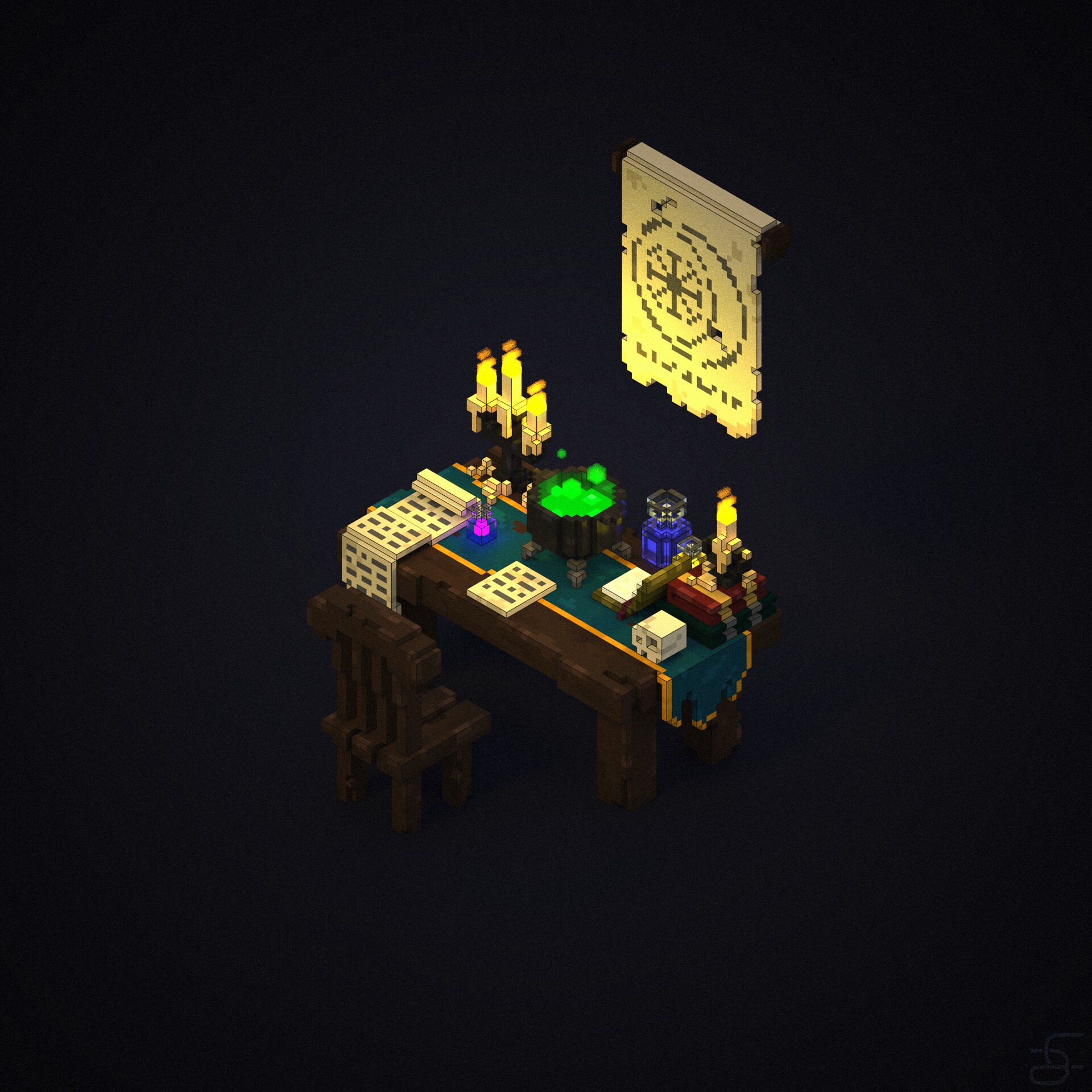 ArtStation - Witch's desk