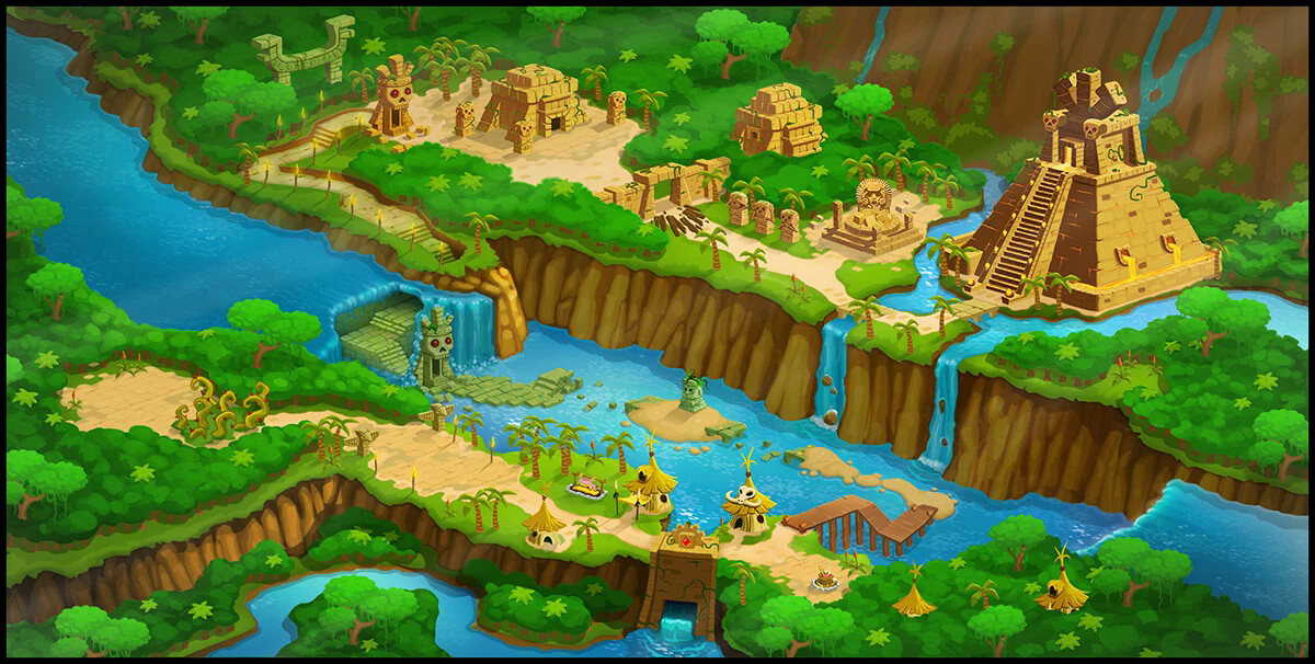 ArtStation - Map Painting - Adventure Smash