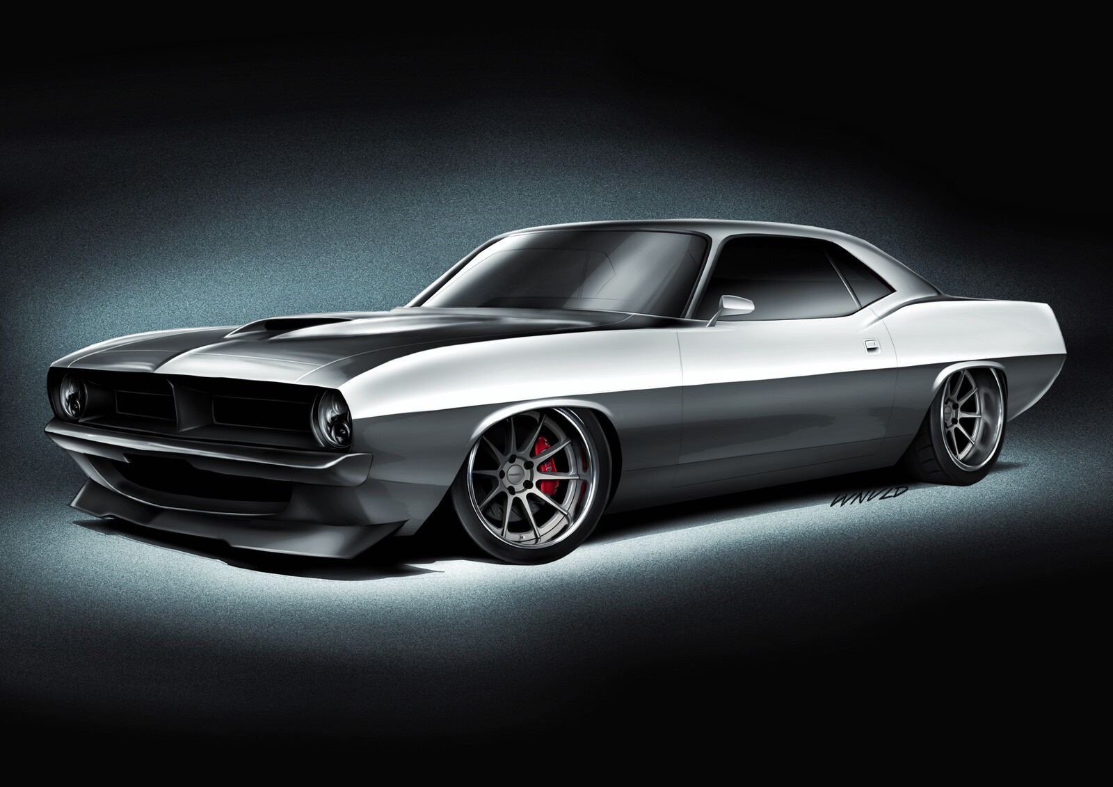 ANDREAS WENNEVOLD - 70 'Cuda Pro Touring Rendering