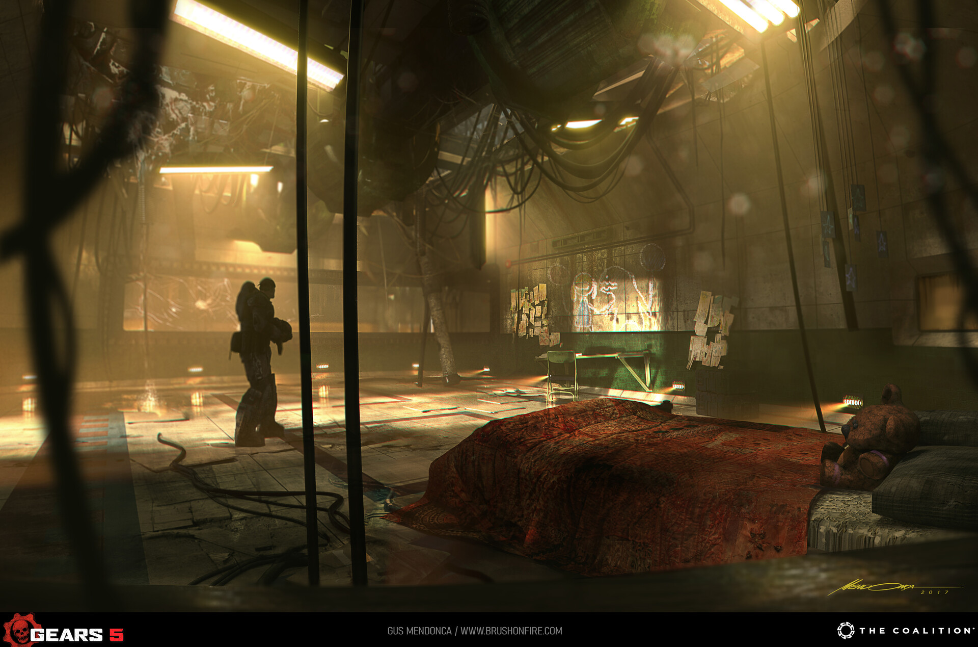 GUS MENDONCA - Gears 5 /// Myrrah's Room Concept Designs