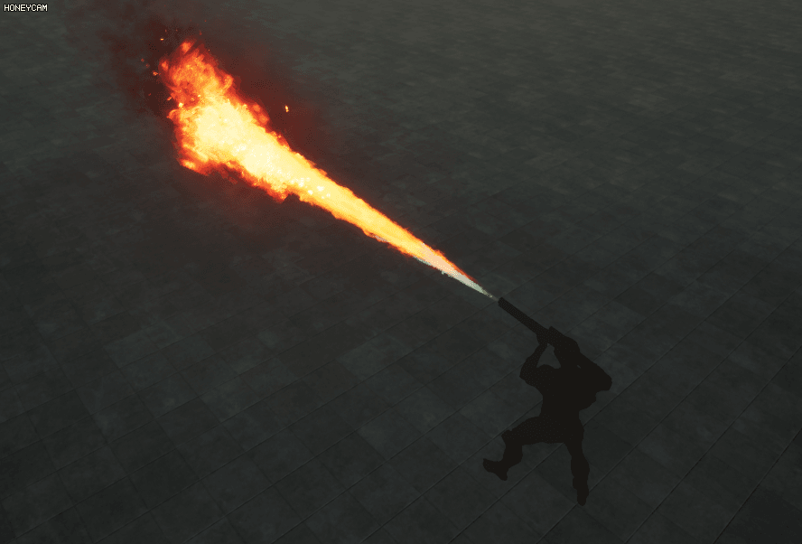 animated flame thrower