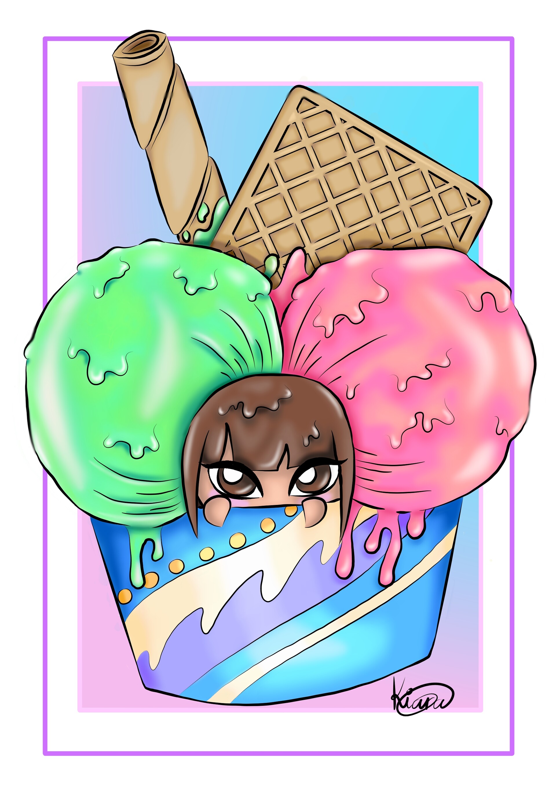 ArtStation - chibi Ice cream