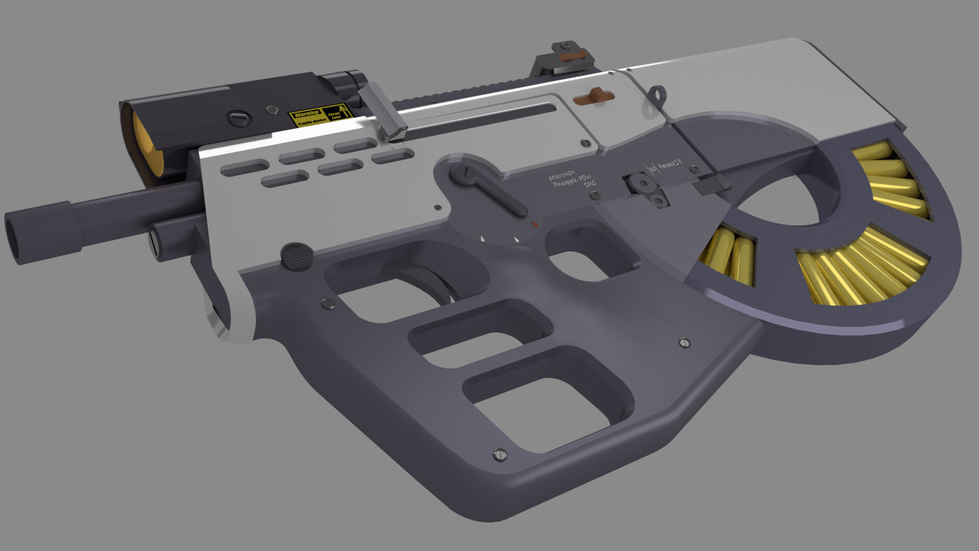 ArtStation - SMG 3D model based on concept art by peter6409