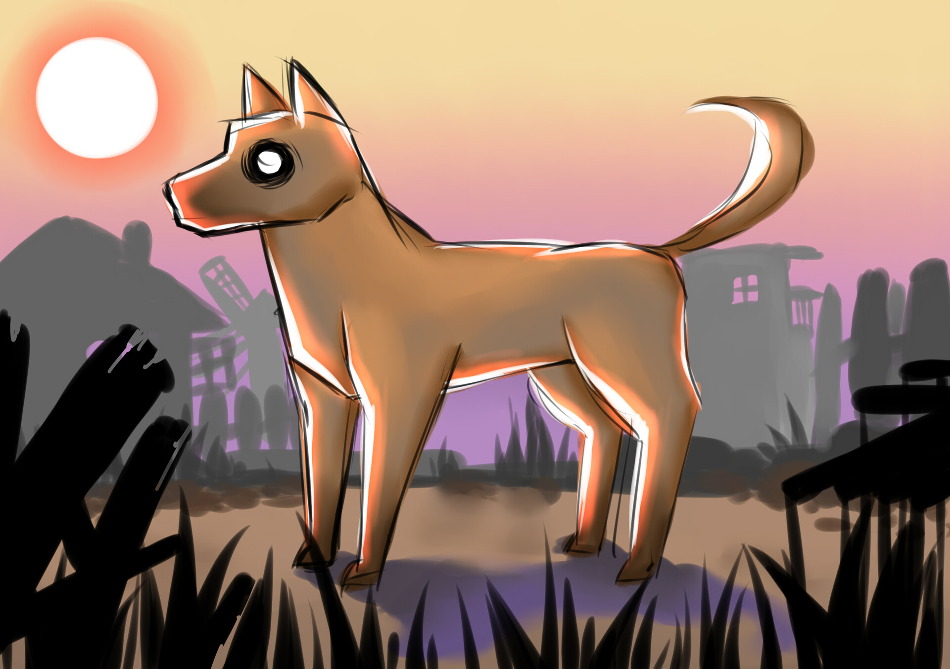 ArtStation - Dog in game