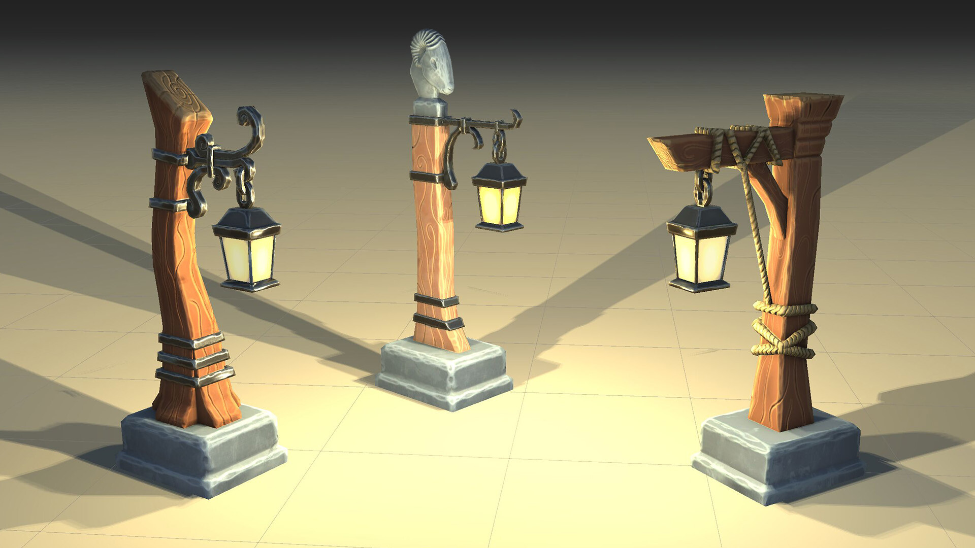ArtStation - Stylized street lights