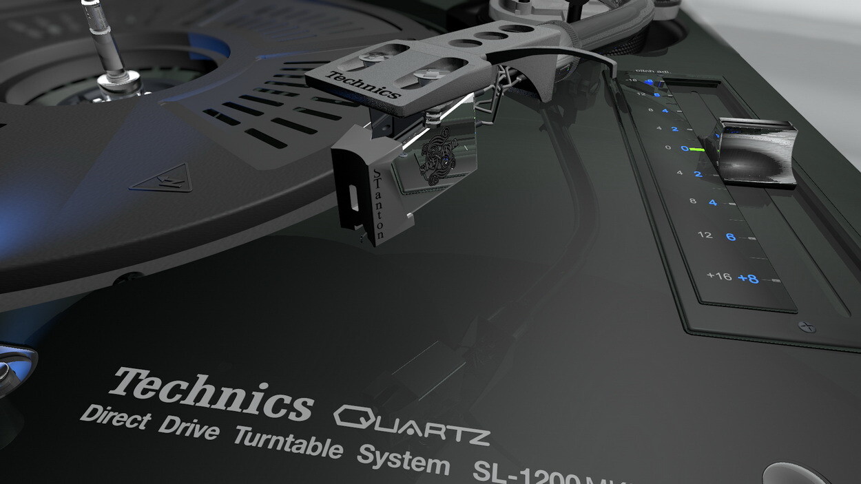 Xabier Izar - 3D | Realistic Turntable Technics SL1200MK5 in Cinema 4D