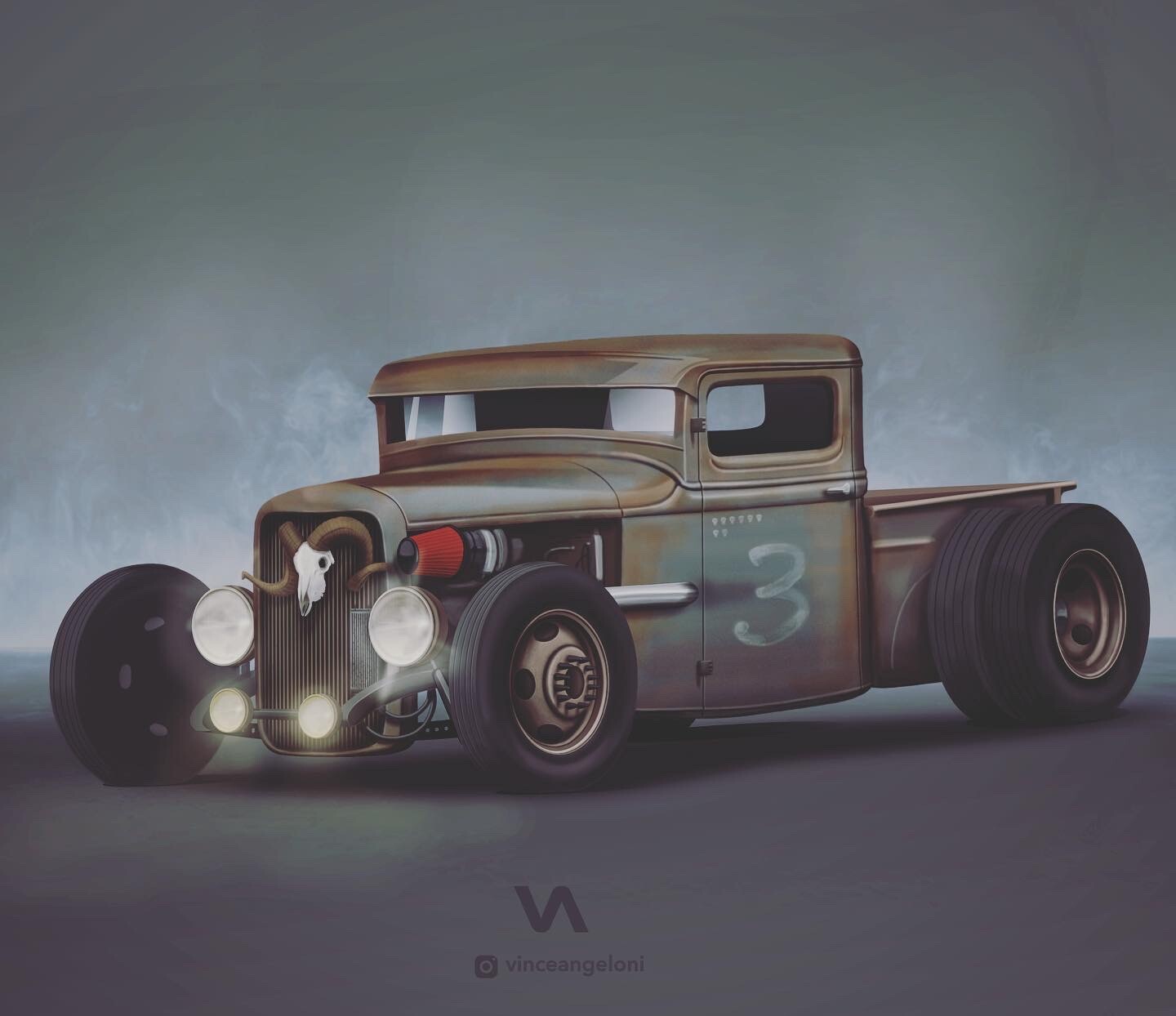 ArtStation - 32 Ford Rat Rod Pickup Discovery 🤘☠️