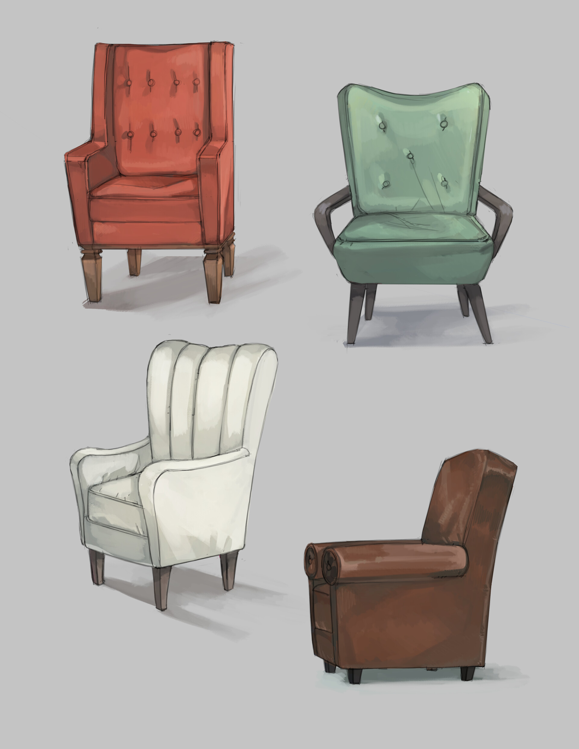 ArtStation - chair prop design