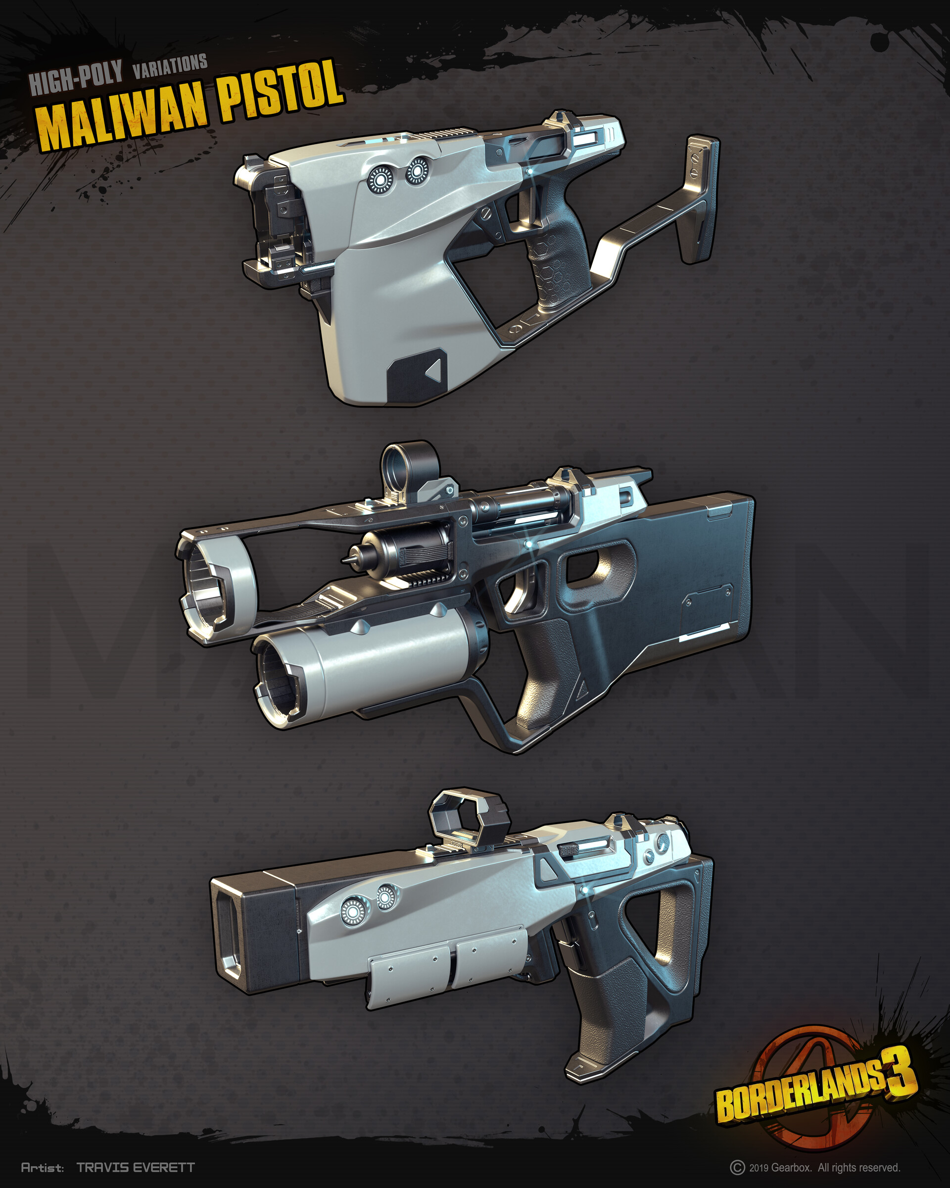 Travis Everett - Maliwan Pistol - Borderlands 3