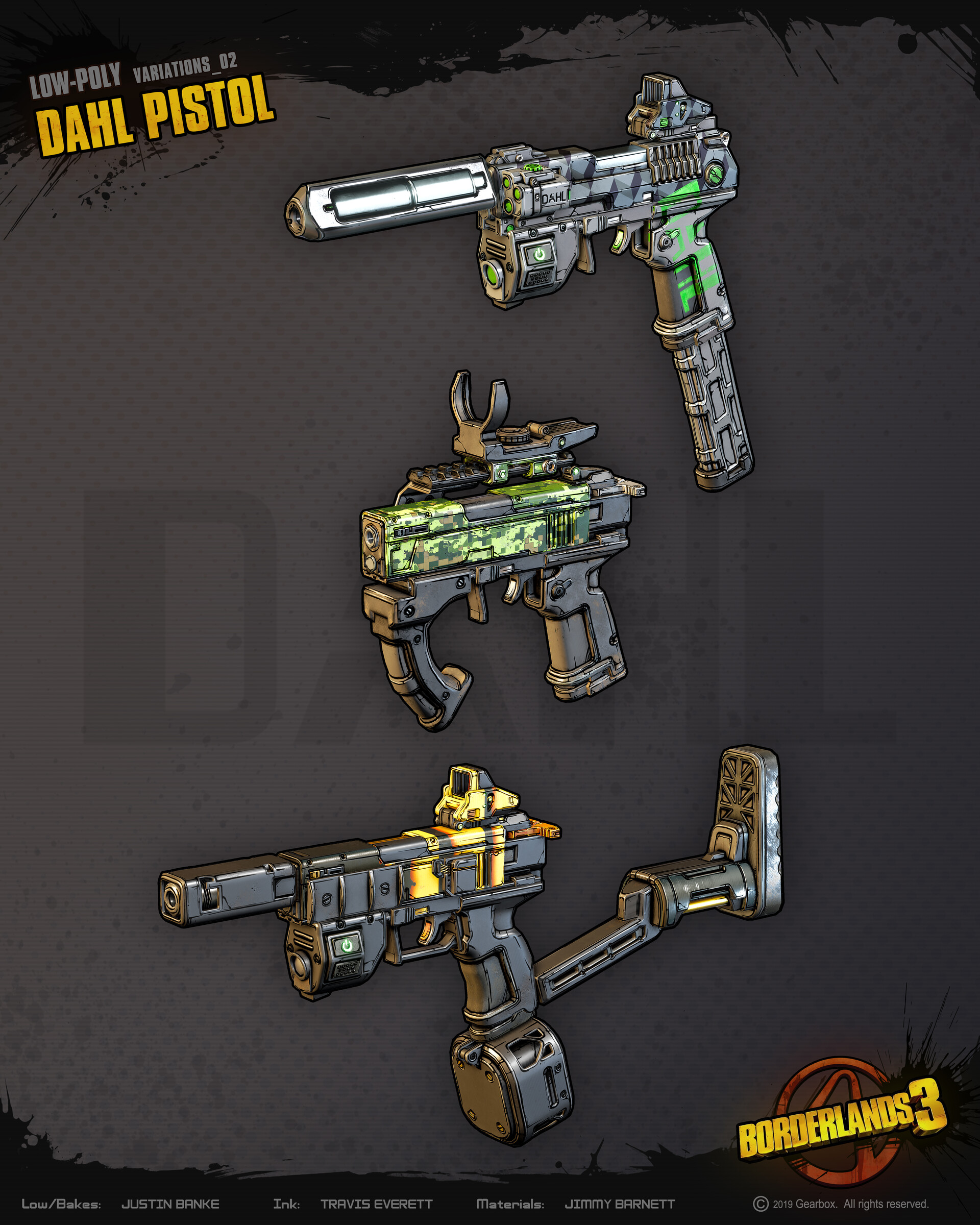 Travis Everett - Gun Inks - Borderlands 3