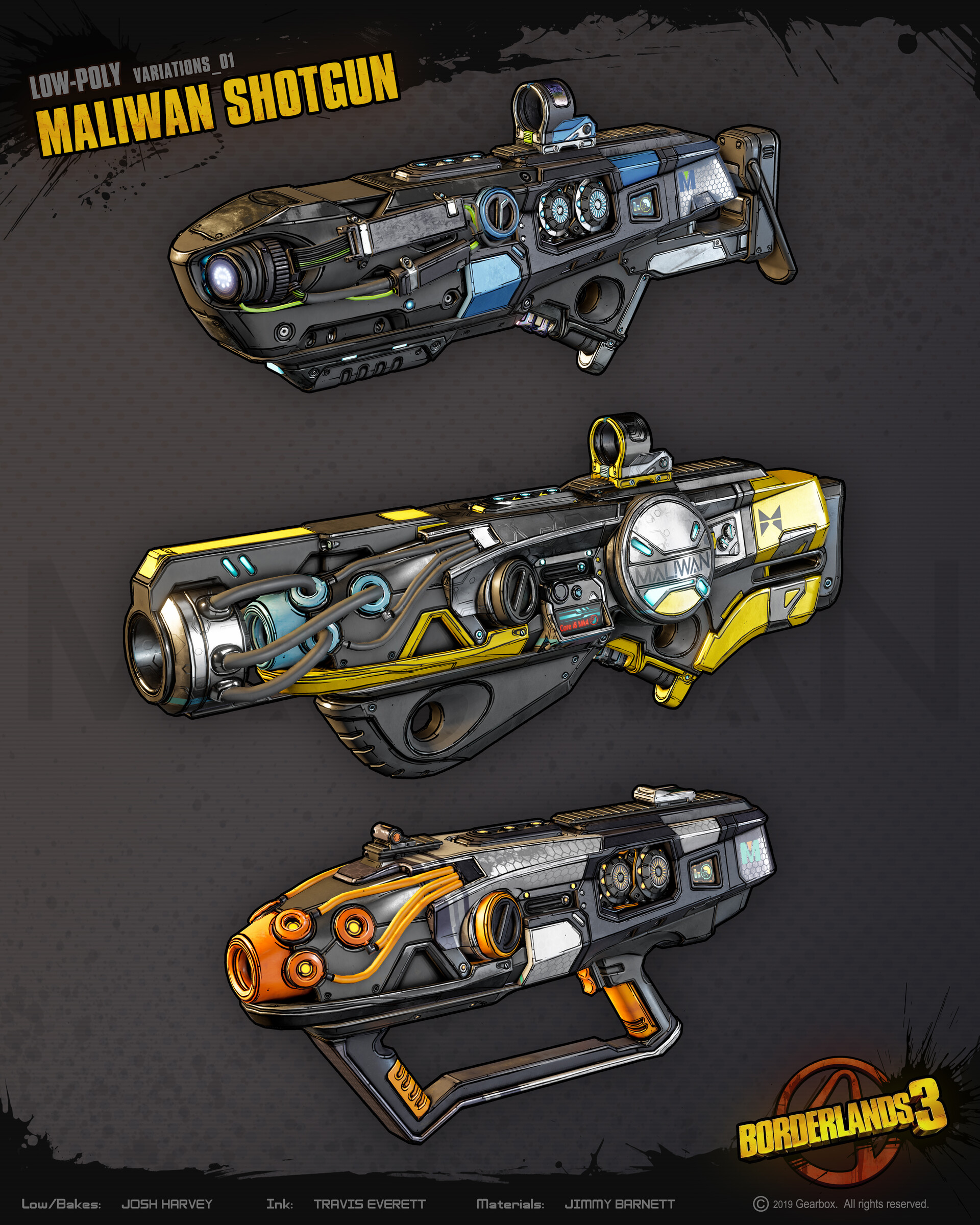 Travis Everett - Gun Inks - Borderlands 3