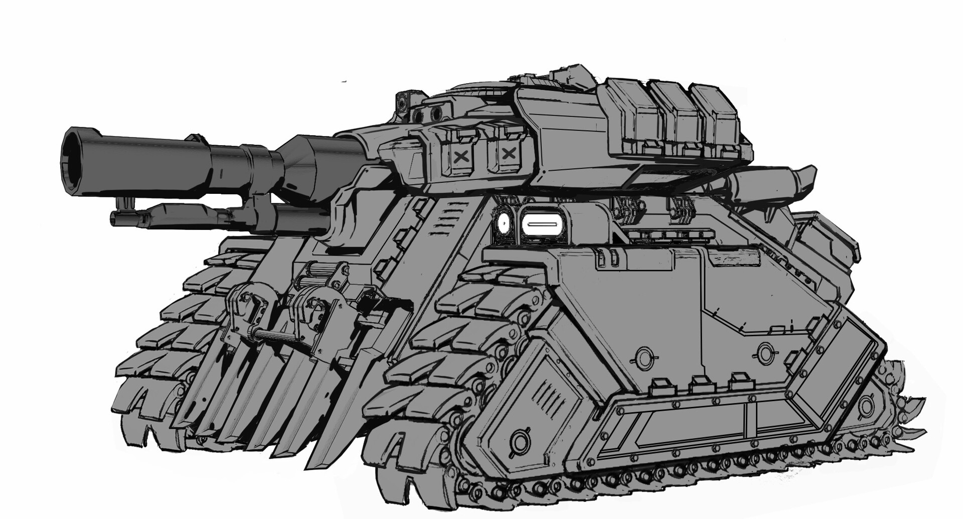 EL1J4H - Gears 5 UIR Tank sketches