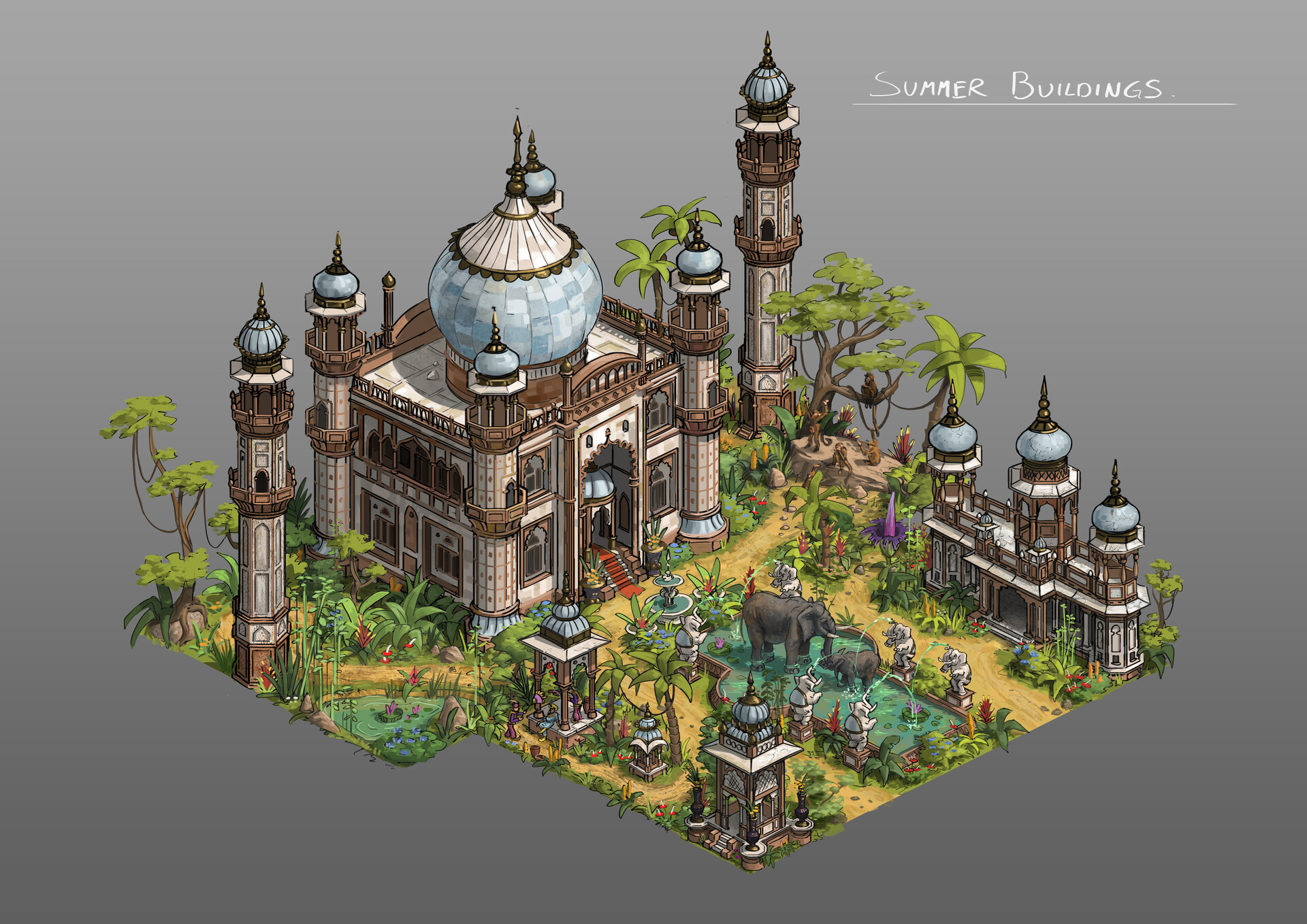 ArtStation - Various ForgeOfEmpires Buildings