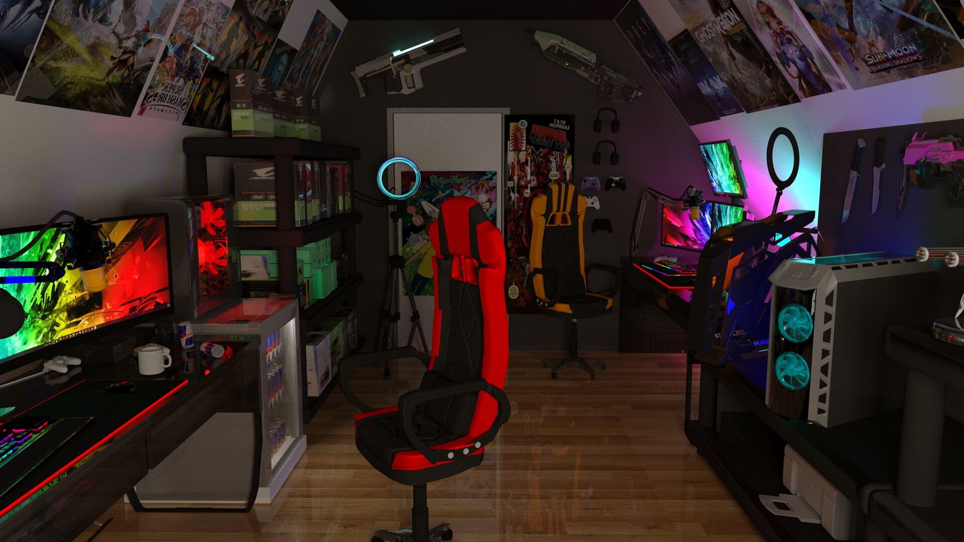 ArtStation - gamer room two (work in progress)